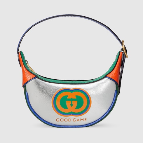 Good Game mini bag in silver leather | GUCCI® Australia