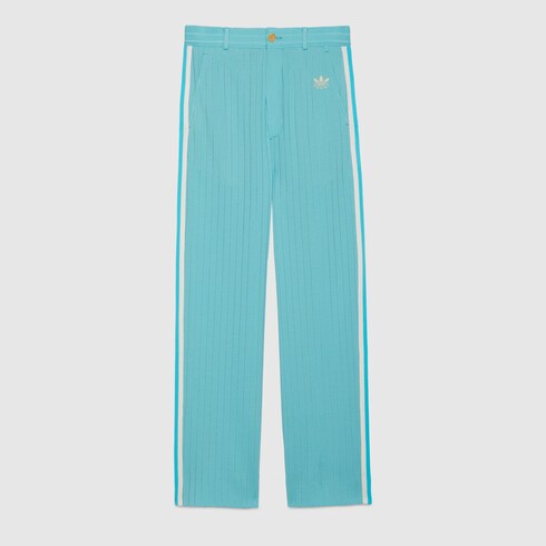 adidas x Gucci technical rib jersey trouser in pastel blue | GUCCI® DK