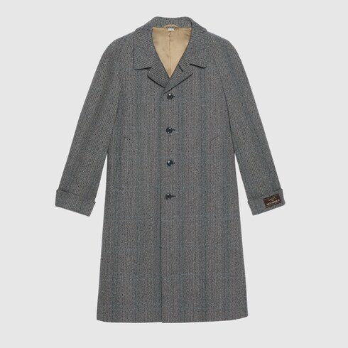 Houndstooth coat in black and white | GUCCI® HU