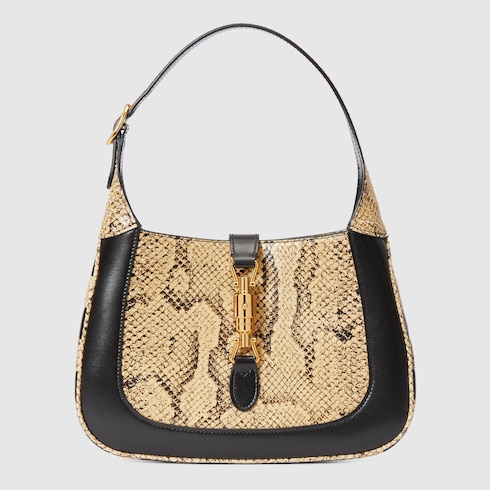 Jackie 1961 small python bag in Neutral Precious Skins | GUCCI® SI