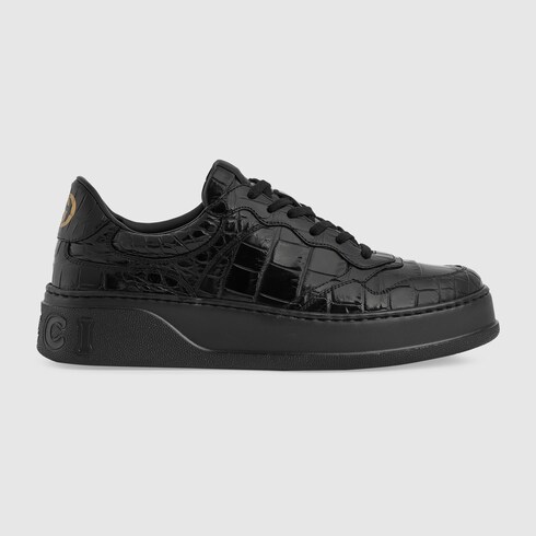 Men's Gucci Nojum alligator sneaker in black | GUCCI® TR