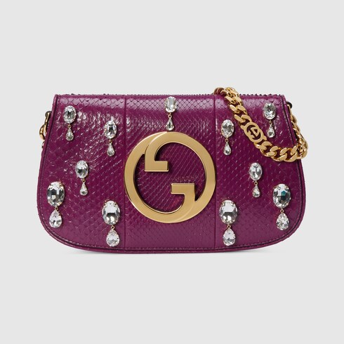 SA ®غوتشي |‎Gucci Nojum Blondie python shoulder bag in purple