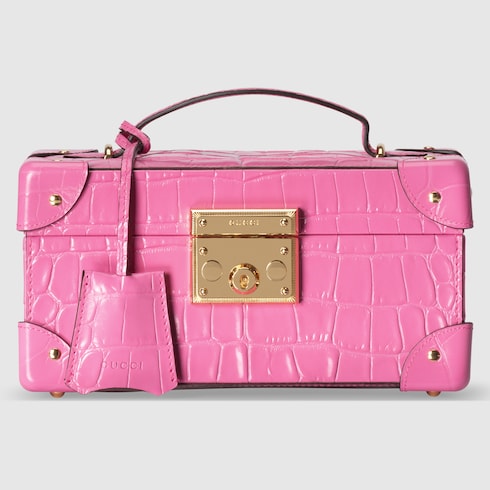 Crocodile jewellery case in Pink Precious Skins | GUCCI® SI