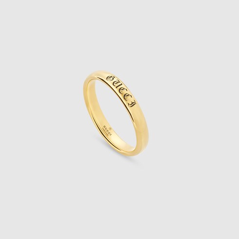18K黄金Gucci Promises 3毫米宽18k黄金戒指 | GUCCI® 香港
