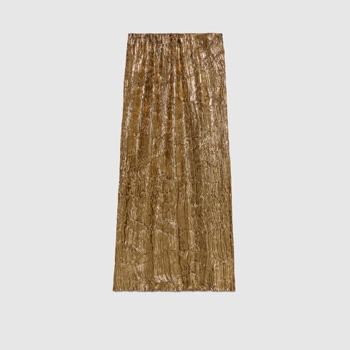 Froisse lurex skirt in gold | GUCCI® Canada