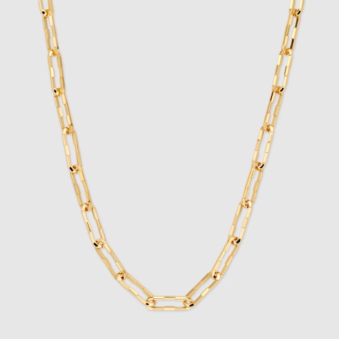 Link to Love wide chain necklace in 18k yellow gold | GUCCI® Canada