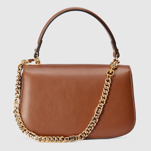Gucci Blondie small top handle bag in Brown Leather | GUCCI® SI