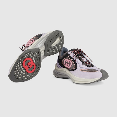 Women's Gucci Run sneaker in lilac suede | GUCCI® TH