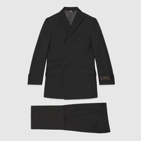 Traje de lana en gris oscuro | GUCCI® ES