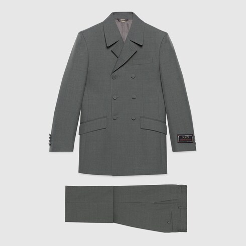 Traje de lana en gris claro | GUCCI® ES