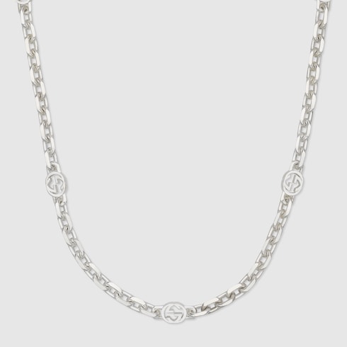Gucci Interlocking chain necklace in 925 sterling silver | GUCCI® US