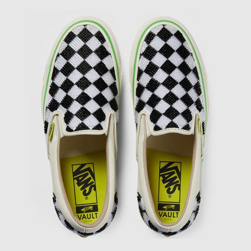 OG Classic Slip-On with beads in black and white | GUCCI® UK