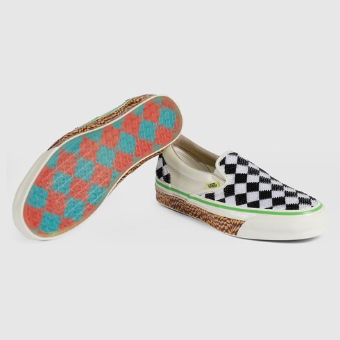 OG Classic Slip-On with beads in black and white | GUCCI® UK