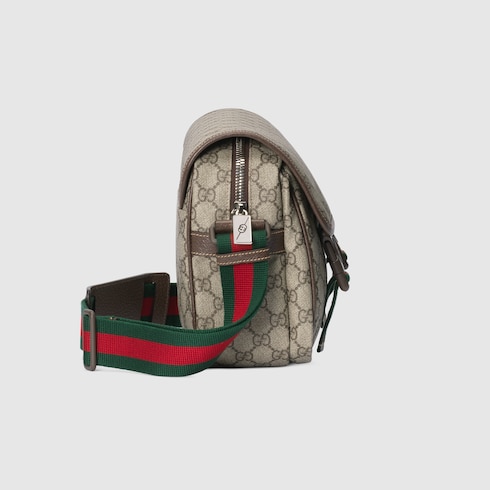 Small messenger bag in Beige GG Canvas | GUCCI® SI
