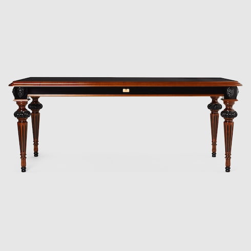 Large wooden table in brown and black | GUCCI® NL