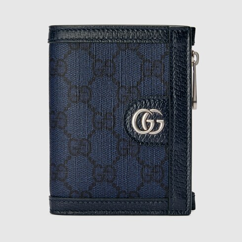 Ophidia GG long wallet in blue and dark blue Supreme | GUCCI® Australia