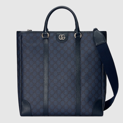 Bolso tote Ophidia mediano en supreme tender en azul y negro | GUCCI® ES