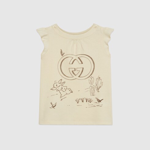 象牙色Peter Rabbit™ x GucciT恤 | GUCCI® 香港