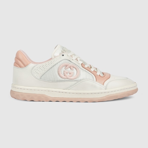 Women's MAC80 sneaker in off white and pink leather | GUCCI® 香港