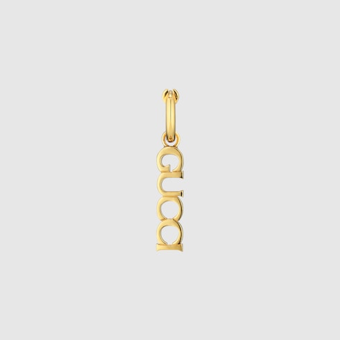 'GUCCI' letter single earring in yellow gold-toned | GUCCI® Australia