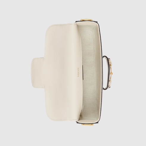 Gucci Horsebit 1955 crystals small shoulder bag in White Gucci Horsebit 1955 crystals small shoulder bag in White