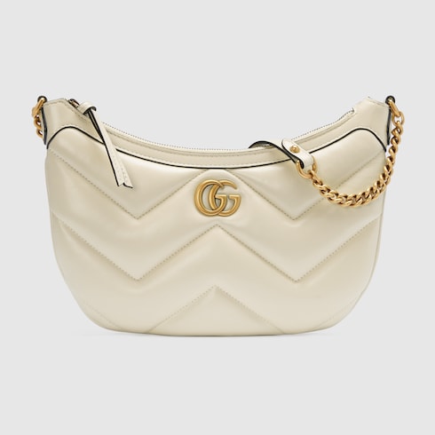 GG Marmont small shoulder bag in white leather | GUCCI® NZ