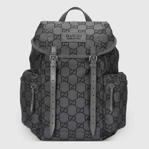 Large backpack in Grey Nylon | GUCCI® SI