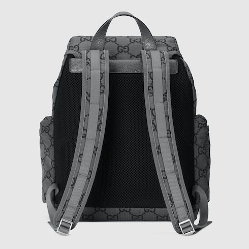 Large backpack in Grey Nylon | GUCCI® SI