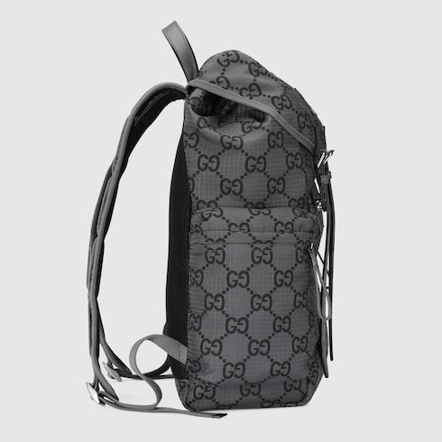 Large backpack in Grey Nylon | GUCCI® SI