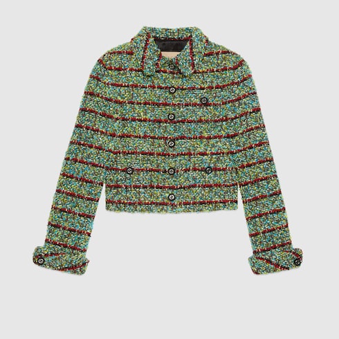 Tweed jacket in multicolor | GUCCI® Canada