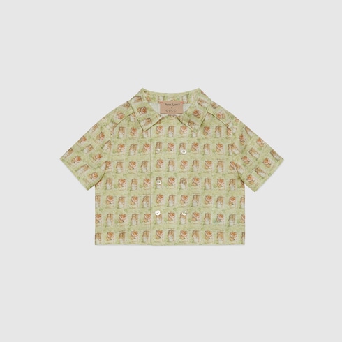 Peter Rabbit™ x Gucci linen jacket in Green Ready-to-wear | GUCCI® SI