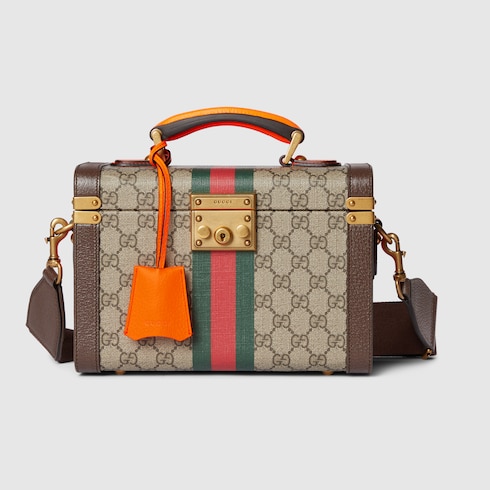 米色及烏木色GG SupremeGucci Savoy小型化妝箱 | GUCCI® 香港