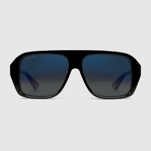 Navigator frame sunglasses in black | GUCCI® UK