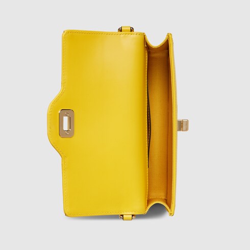 Gucci Luce mini shoulder bag in Yellow GG Canvas | GUCCI® SI