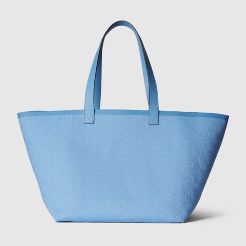 GG medium tote bag in blue GG canvas | GUCCI® AE