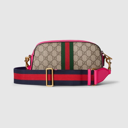 Ophidia small crossbody bag in Beige Pink GG Canvas | GUCCI® SI