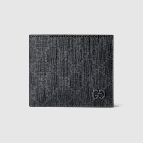 GG wallet with GG detail in black GG Supreme | GUCCI® Australia