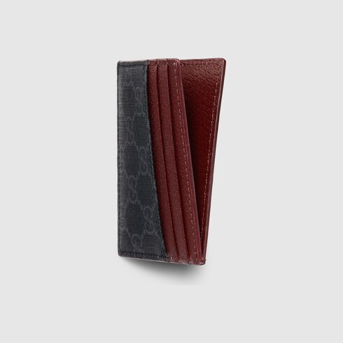 GG card case with GG detail in Black GG Canvas | GUCCI® SI