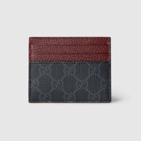 GG card case with GG detail in Black GG Canvas | GUCCI® SI