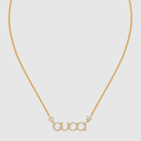 'GUCCI' letter necklace in gold-toned | GUCCI® US