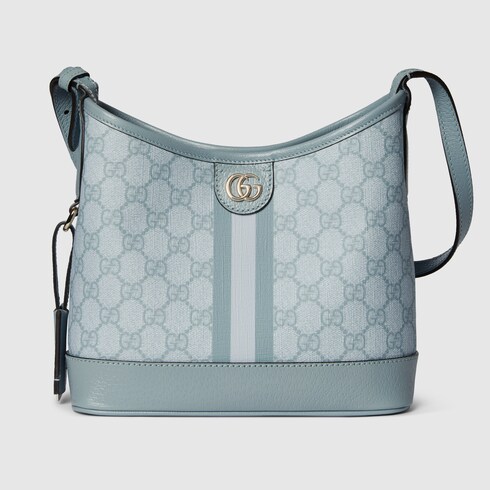 Bolso de hombro Ophidia con GG pequeño en GG supreme azul empolvado ...