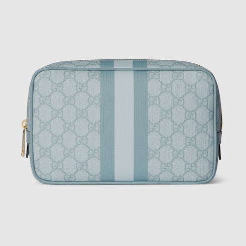 Ophidia small beauty case in Blue GG Canvas | GUCCI® SI