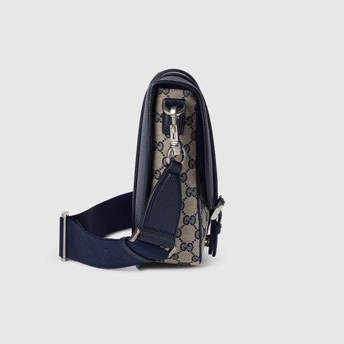 GG crossbody bag in Blue Beige GG Canvas | GUCCI® SI