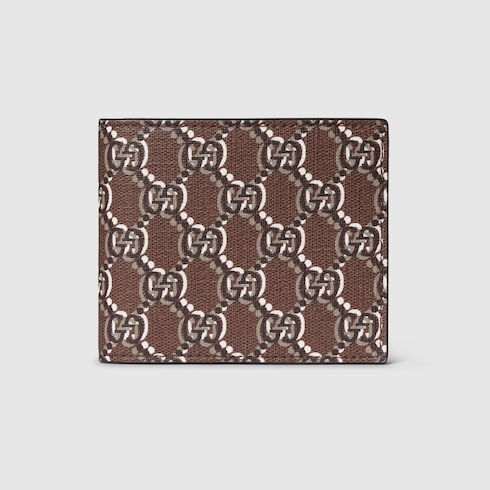 Bi-fold wallet with GG Shadow in Brown GG Canvas | GUCCI® SI