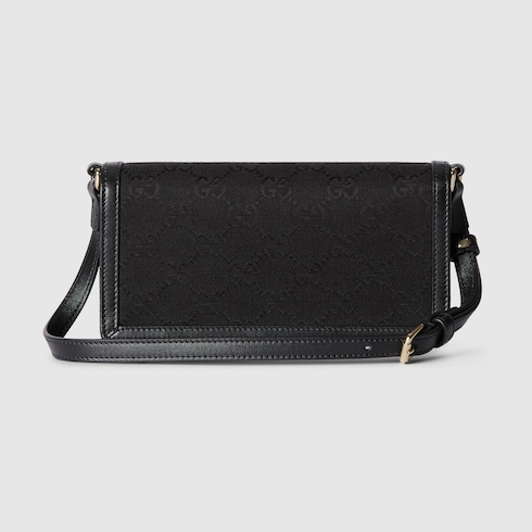 Gucci Luce mini shoulder bag in Black GG Canvas | GUCCI® SI
