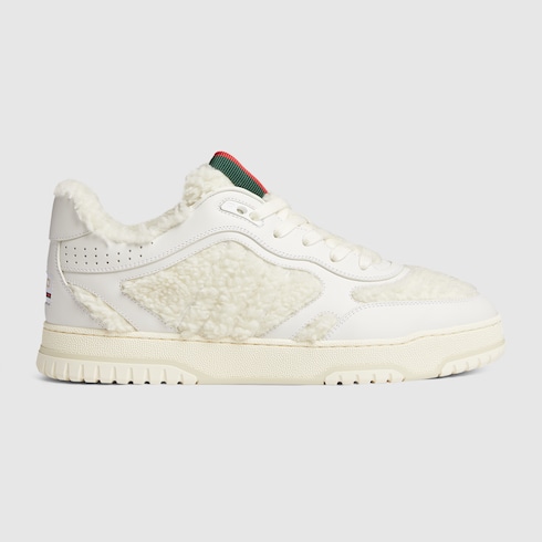 〔グッチ リウェブ〕メンズ スニーカーホワイト メリノウール エフェクト ファブリック | GUCCI公式