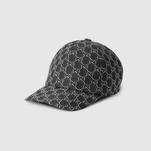 GG canvas baseball hat in grey and black | GUCCI® Canada