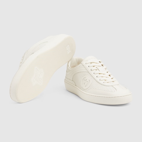 Men's Interlocking G trainer in White Leather | GUCCI® SI