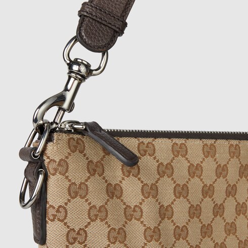 Gucci B medium shoulder bag in Beige GG Canvas | GUCCI® SI