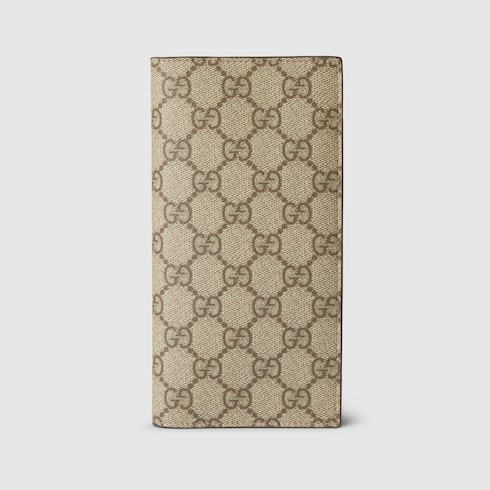GG Emblem long wallet in Beige GG Canvas | GUCCI® SI